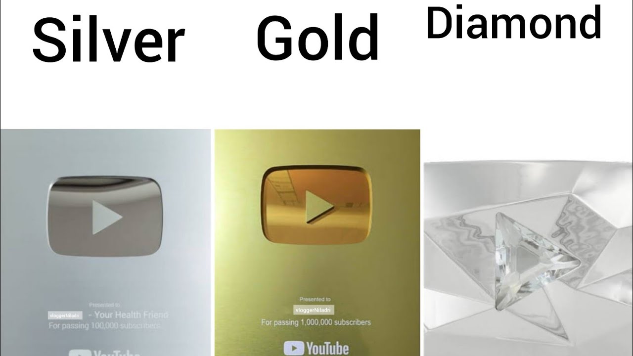 silver play button. golden play button. diamond play button#youtube # ...