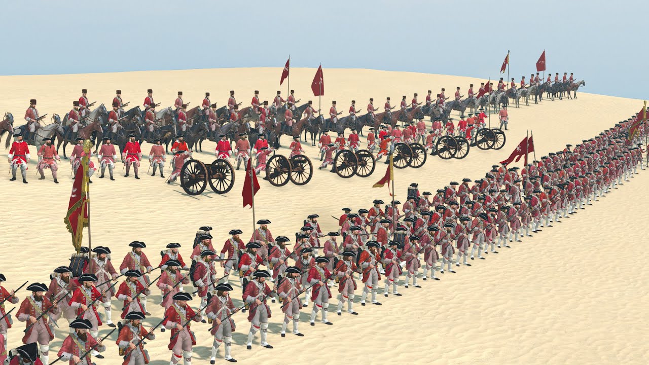 1000 British Redcoats vs Russian Line Infantry | 1000 vs 1000 | Mount ...