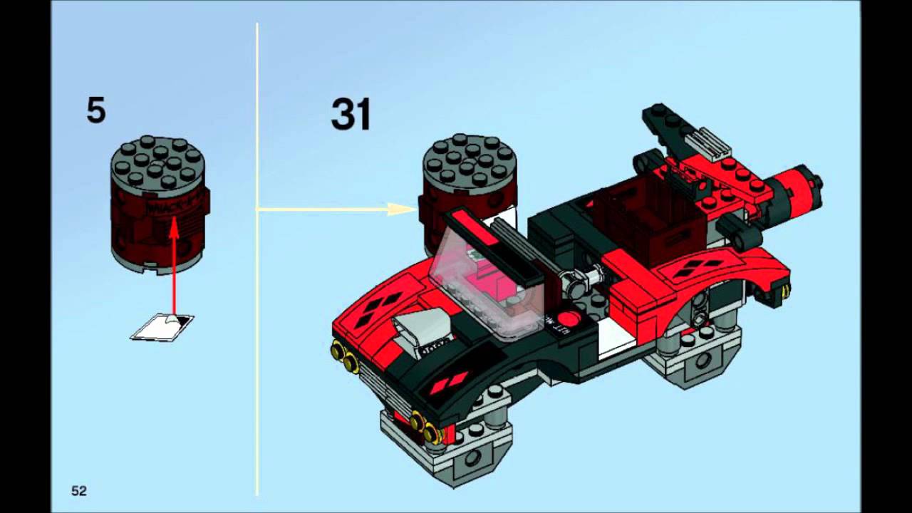 7886 The Batcycle Harley Quinn's Hammer (instruction booklet) - YouTube