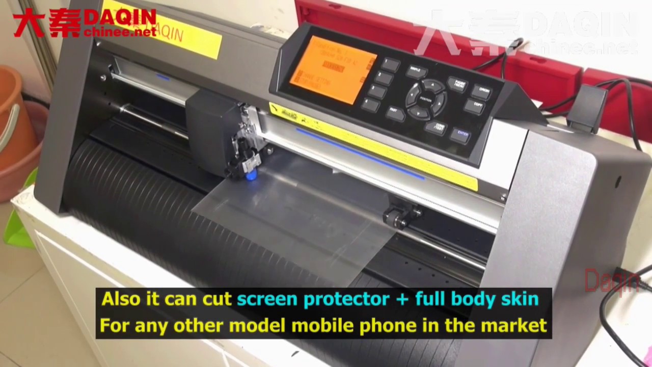 Invisible protection shield cutting machine for any mobile phone - YouTube