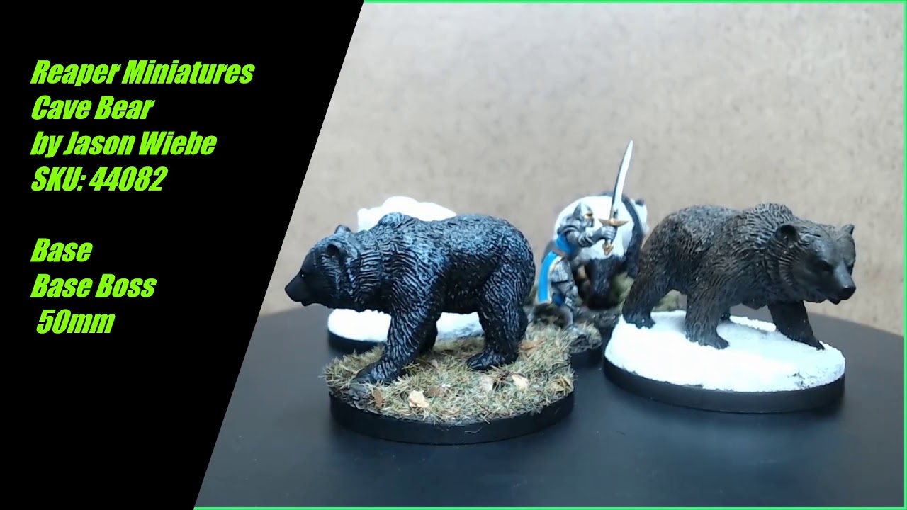 Reaper Miniatures, Cave bears, Four Fur Variations, 360 info & Size ...