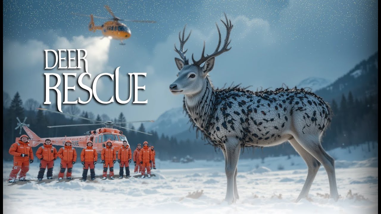 A reindeer was injured by barnacles and parasites, A rescue team ...