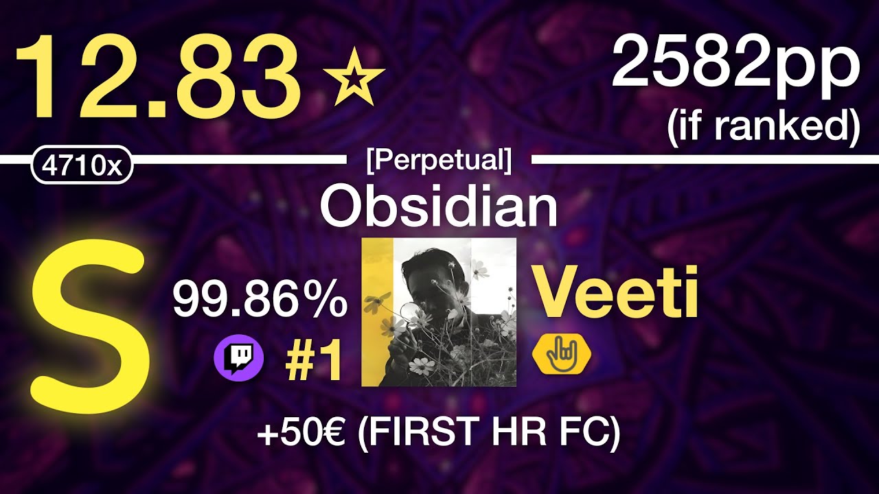 🔴 Veeti fc'd 12.83⭐ Obsidian with HR (50€ bounty) - YouTube