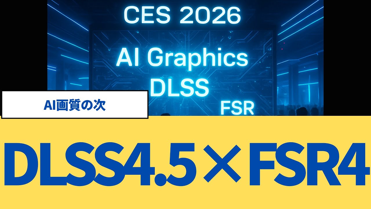 【CES 2026】DLSS 4.5 vs FSR 4：AIグラフィックスの次 - YouTube