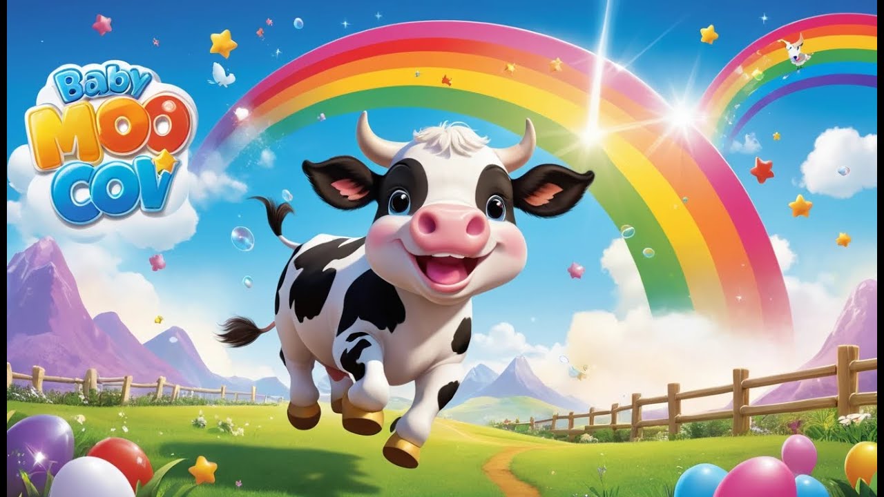 Baby Cow Goes Moo Moo Moo | Fun Animal Nursery Rhyme for Toddlers ...