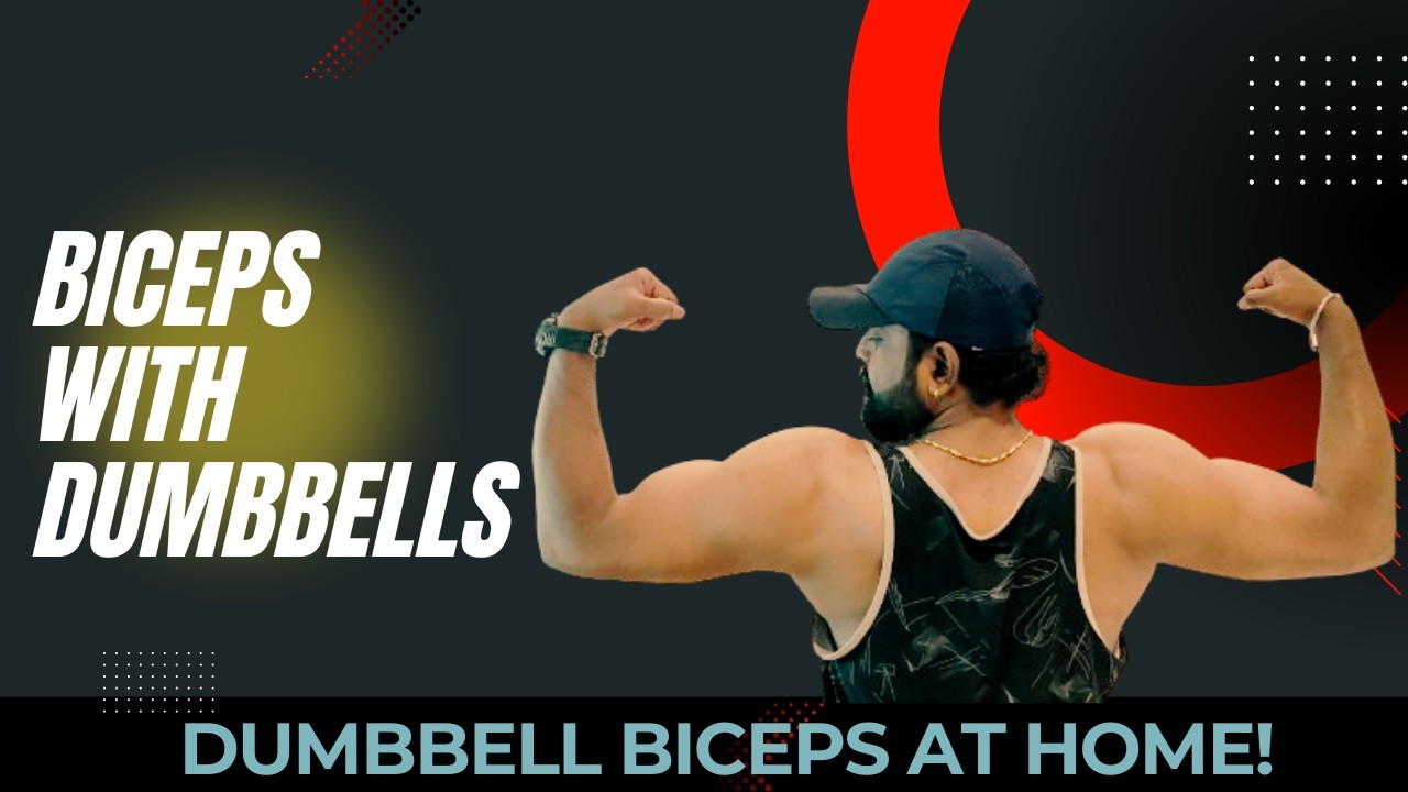 Biceps workout at home with Dumbbells-Beginners 5 Variations for bigger ...