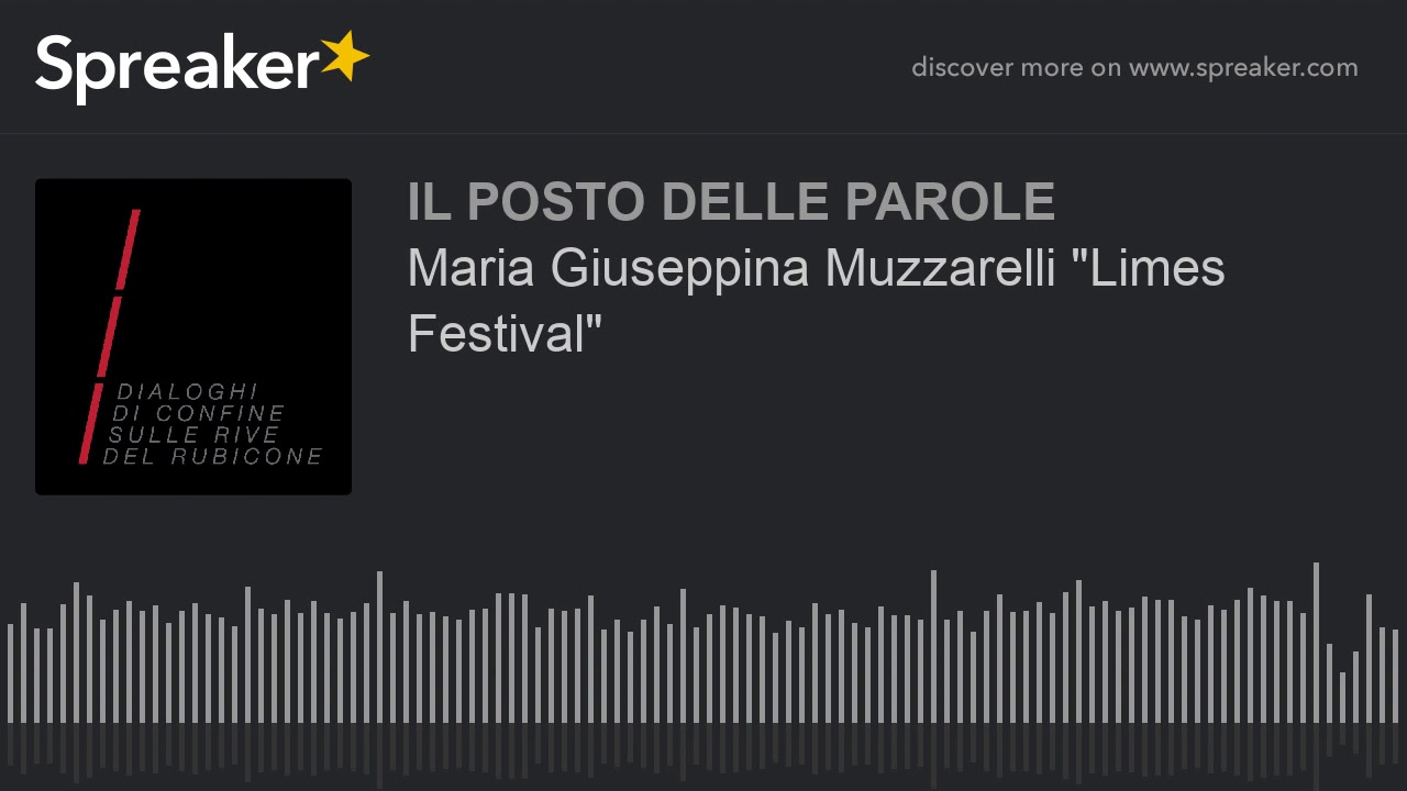 Maria Giuseppina Muzzarelli "Limes Festival" - YouTube