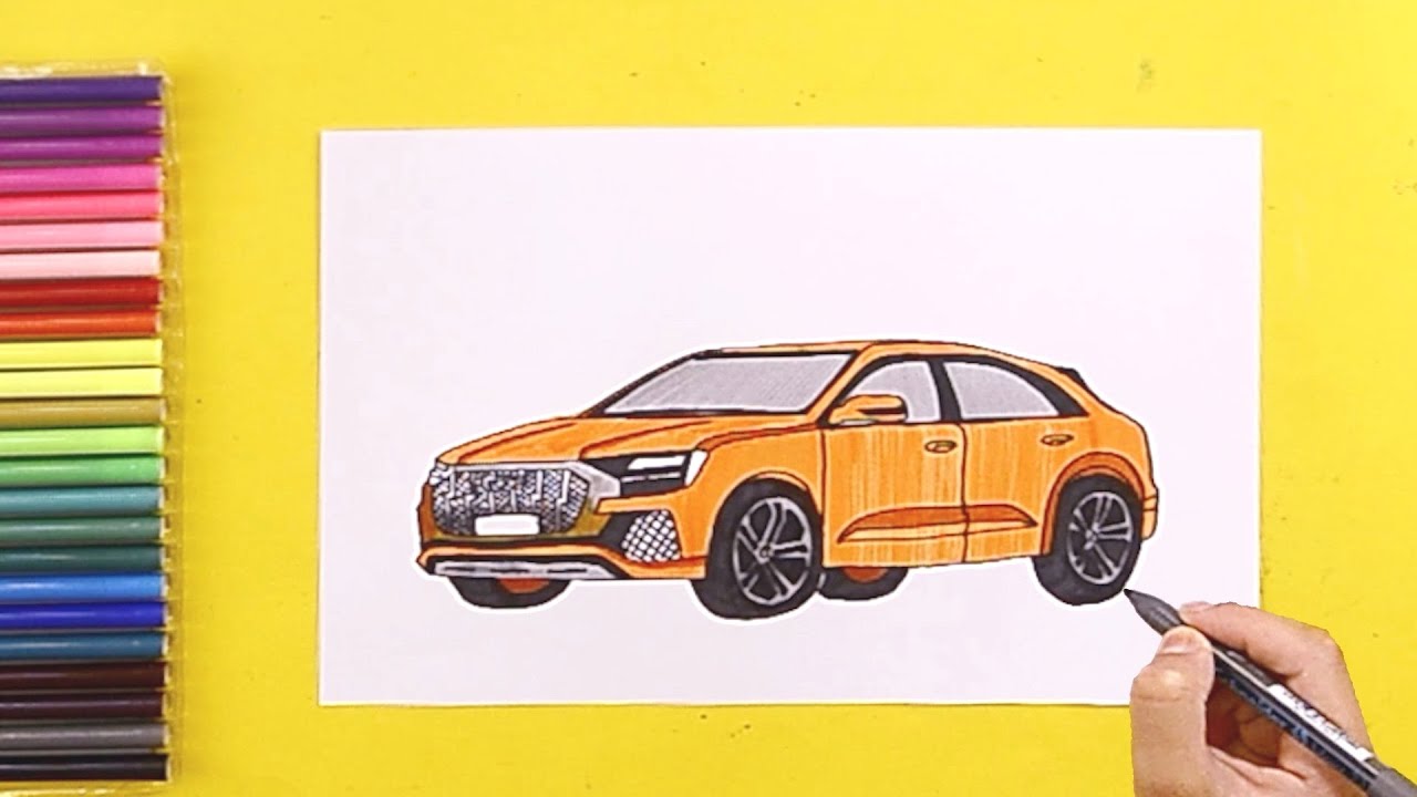 How to draw Audi Q8 SUV - YouTube
