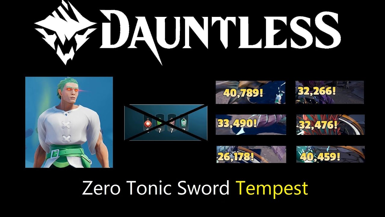 Dauntless Zero Tonic Sword Tempest - YouTube