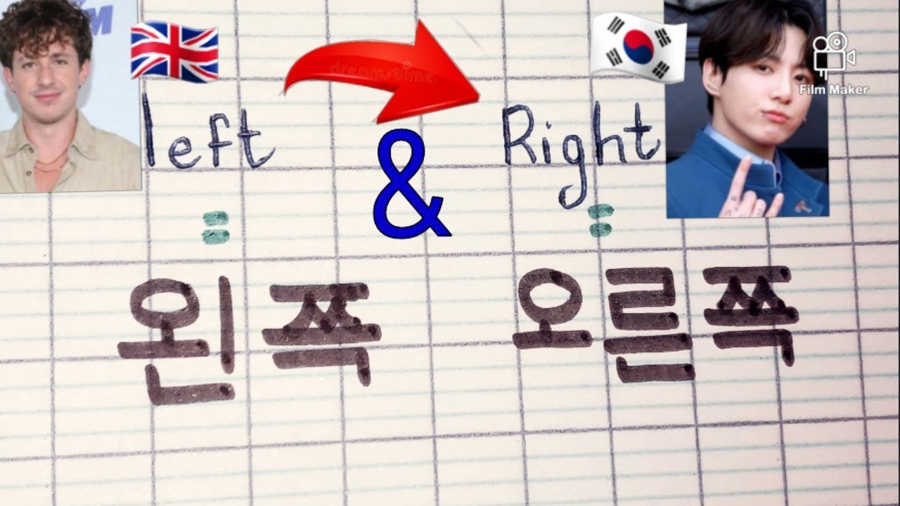Left&Right writing in korean language ( Jungkook& Charlie Puth ...