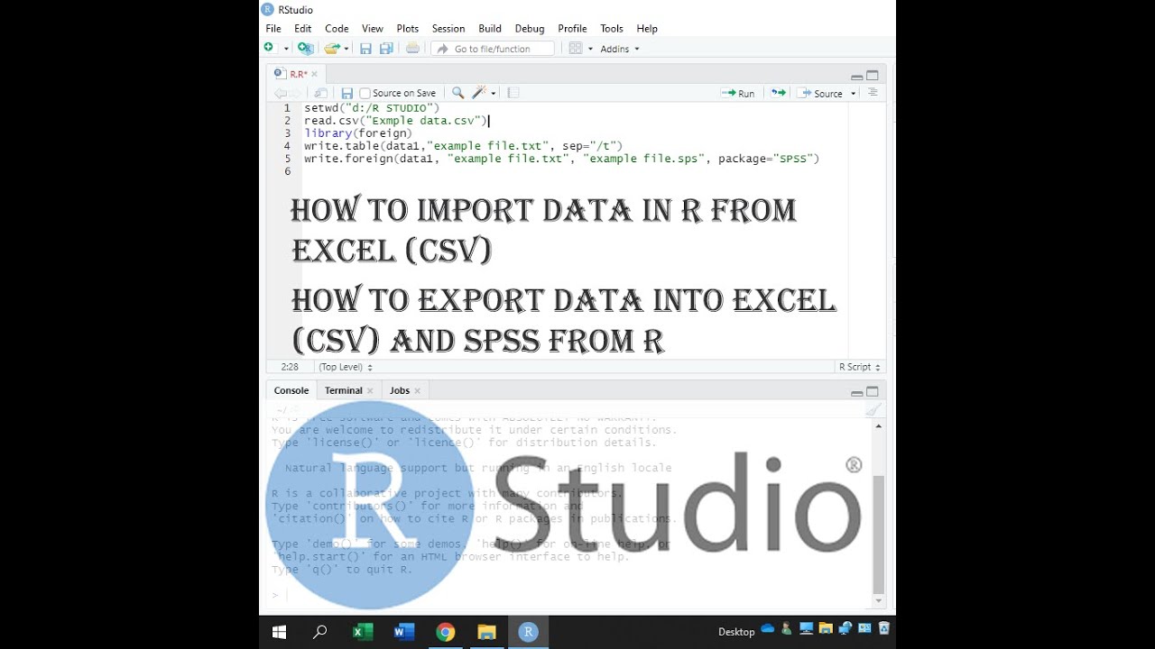 How To Import Data In R From Excel CSV How To Export Data In R To How To Import Data In R From Excel CSV How To Export Data In R To