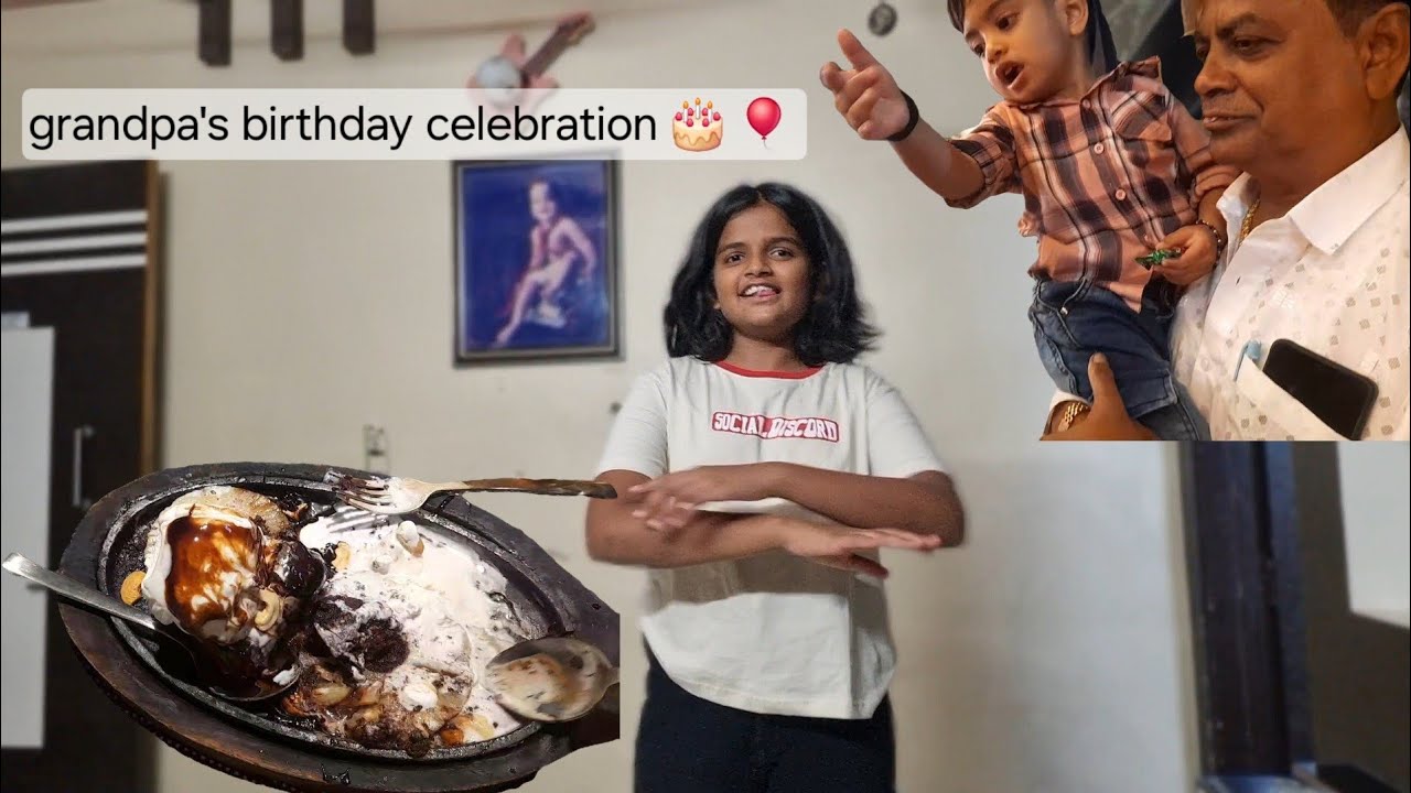 Grandpa birthday celebration with family😉🎈 || HELI PATEL || - YouTube