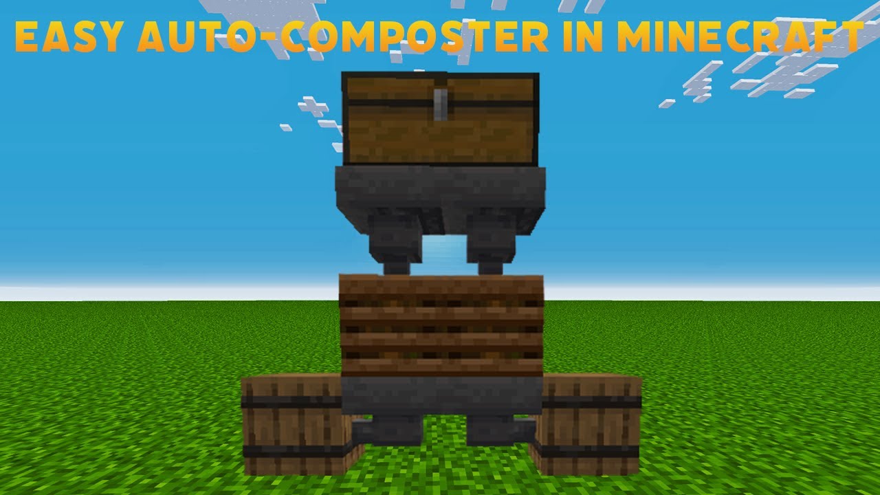 Easy AUTOMATIC COMPOSTER In Minecraft - YouTube
