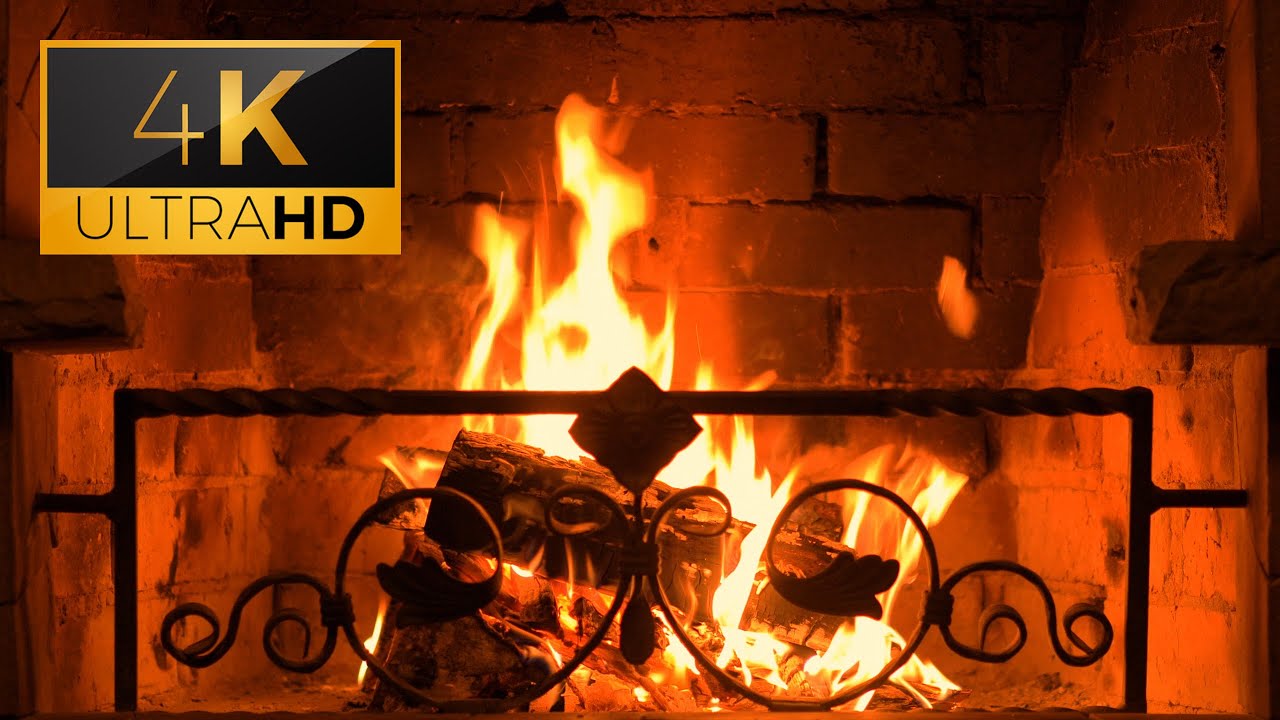 🔥 🔥 Soothing Fireplace with Crackling Fire Sounds (3 Hours). Crackling ...