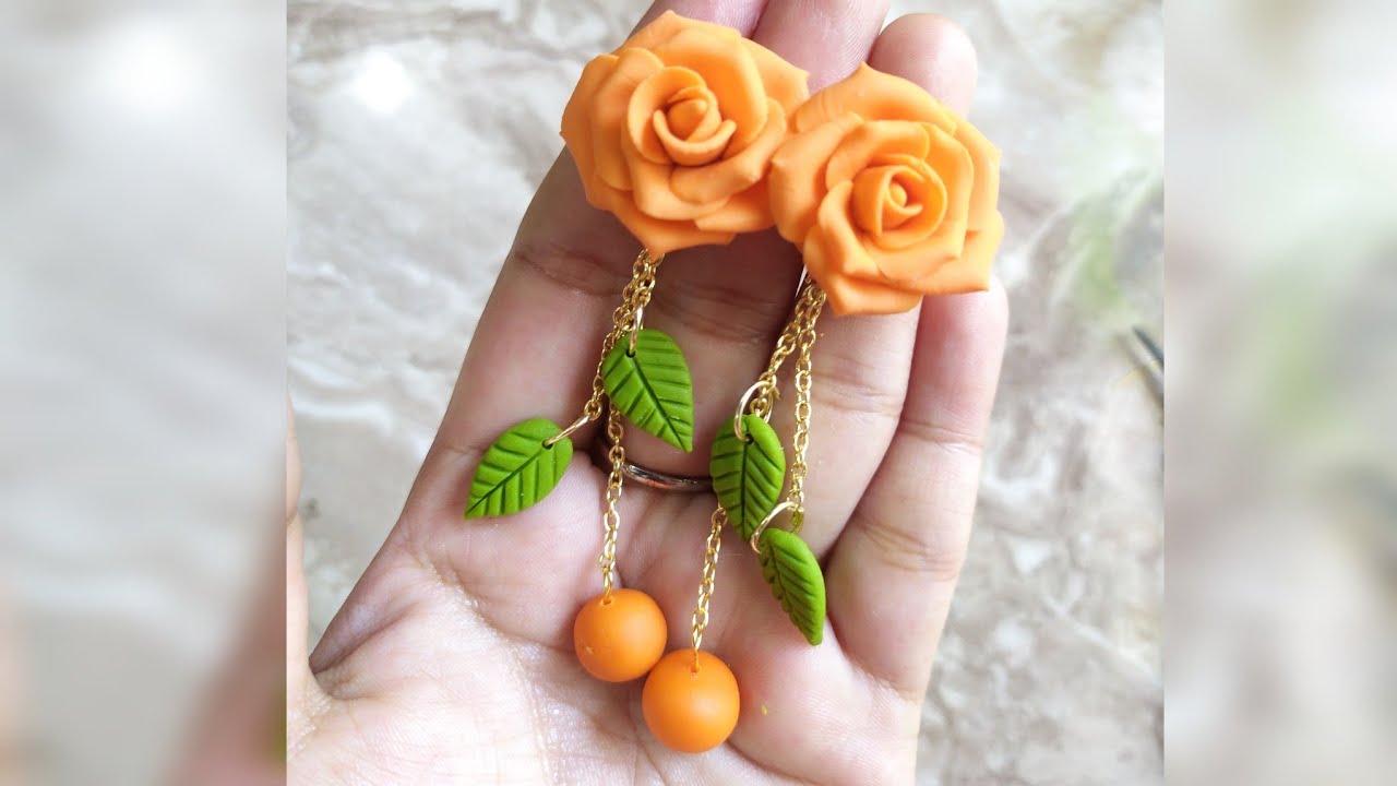 #diy how to make clay earrings/DIY clay earring/ jewellery making with ...
