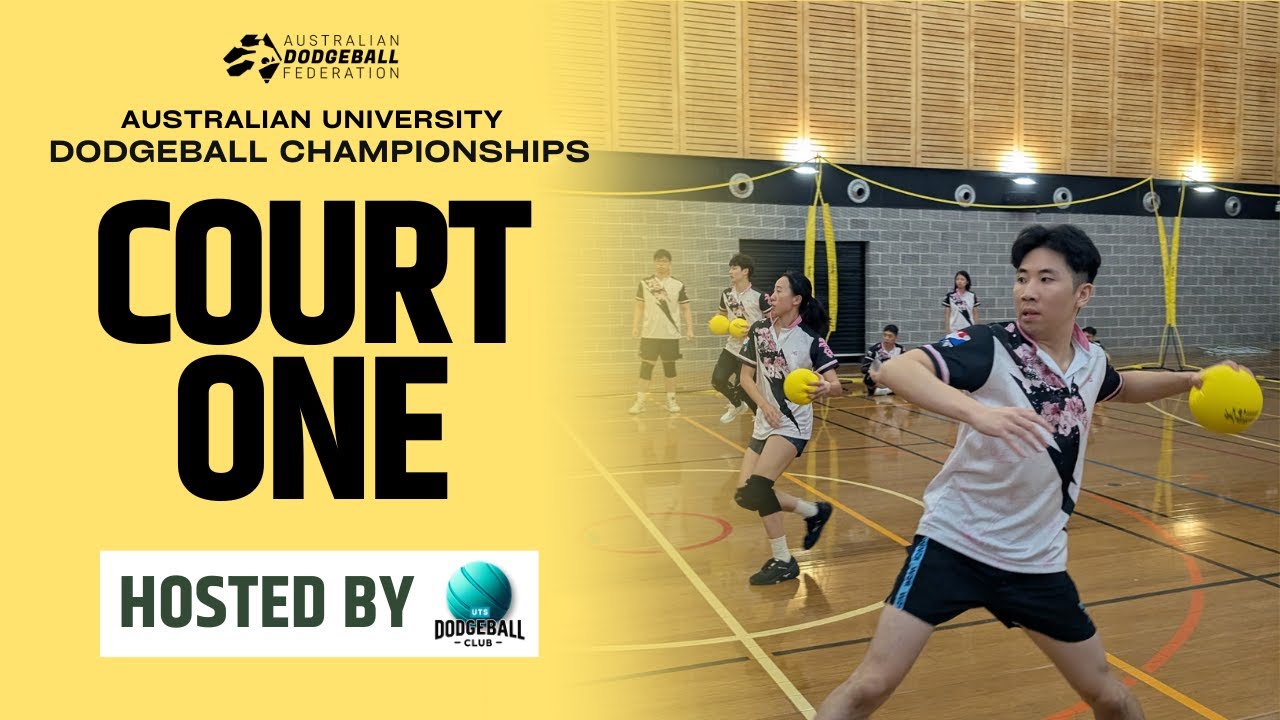 2025 Australian University Dodgeball Championships - Court 1 - YouTube