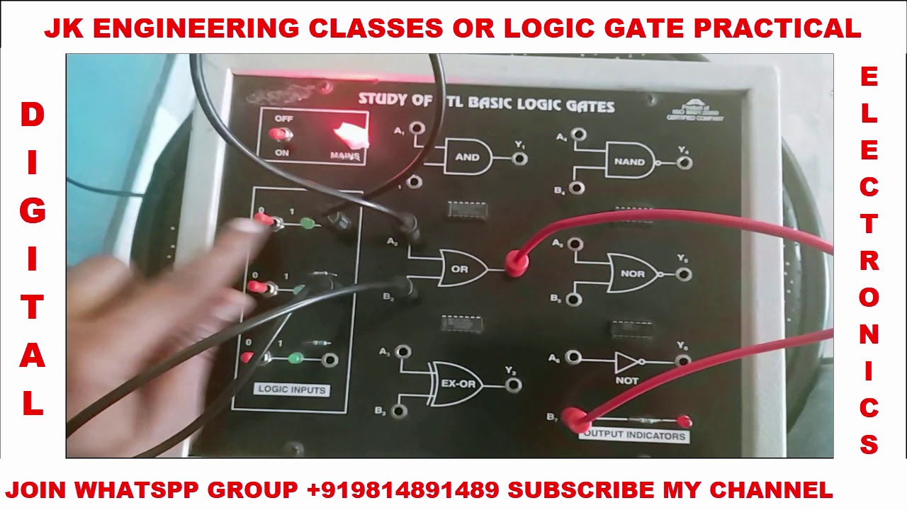 OR Gate Practical in Hindi |Digital Electronics Logic Gate Practical Video Class 12 |Diploma|B ...