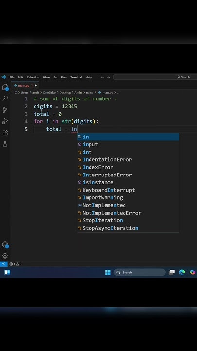 Let's find the sum of digits of a number using Python! #shorts #coding #python #learnpython ...