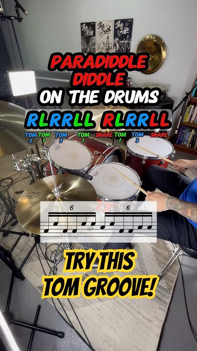 Paradiddle Diddle Exercise on the Drums! (Drum Rudiment Lesson) #drums - YouTube