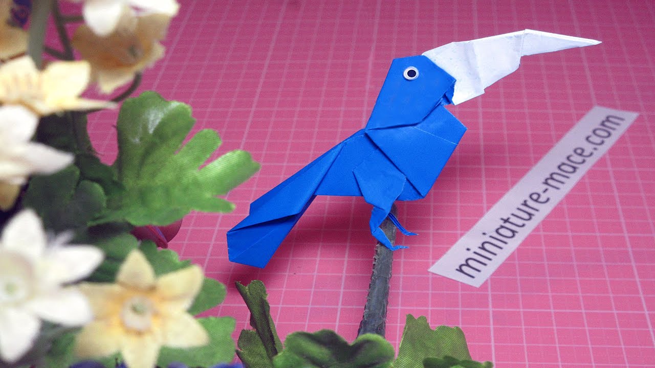 Оригами тукан/Origami toucan - YouTube