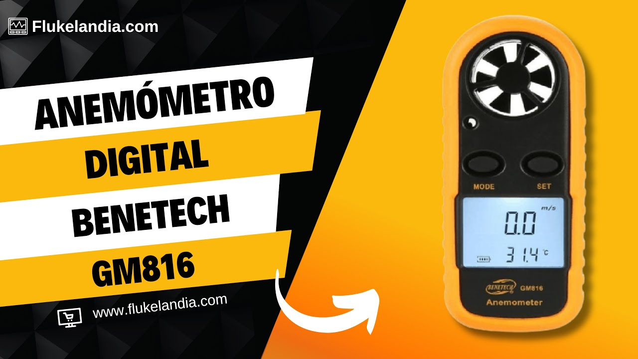 Anemómetro Digital - BENETECH GM816 (PINZALANDIA.COM) - YouTube