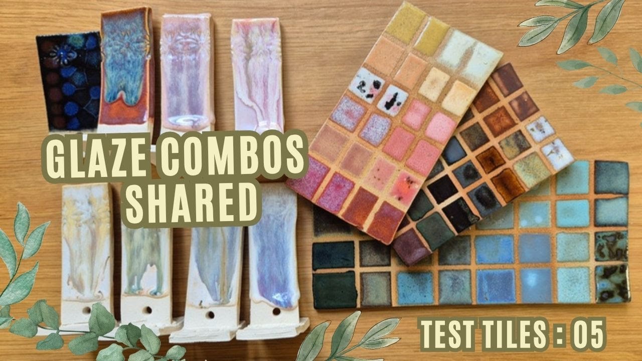 Test Tiles 05: Pottery Glaze Combinations with Mayco, Amaco & Spectrum ...