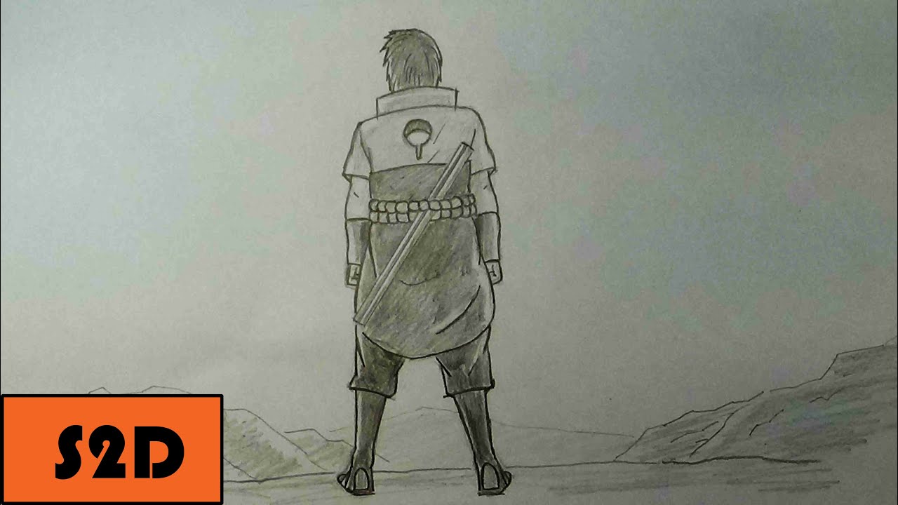Timelapse: Drawing Sasuke Backwards (Cool Pose) - YouTube