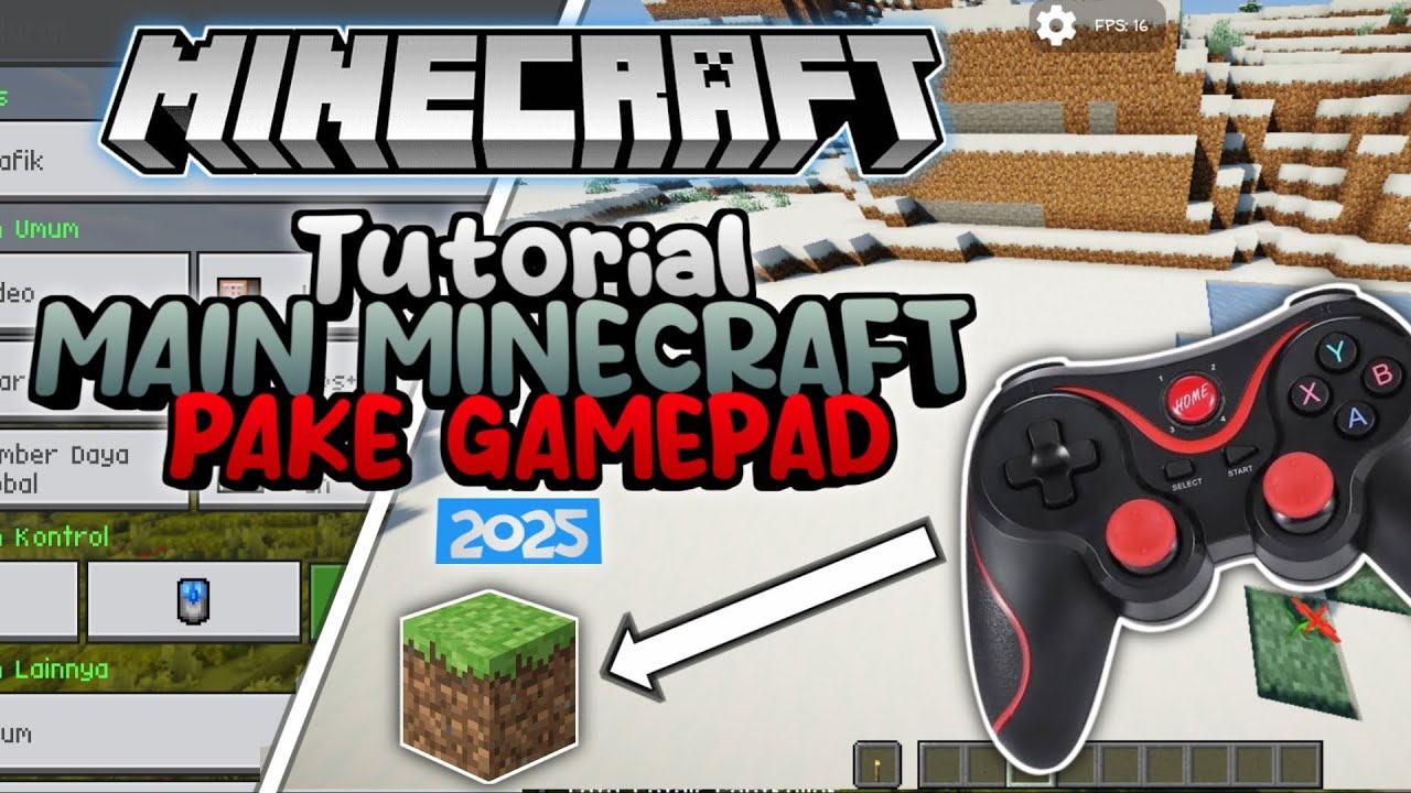 Tutorial main Minecraft pake gamepad di android/HP - YouTube