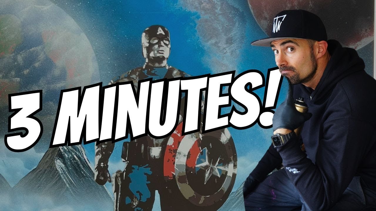 A Fast Captain America Spraypaint Art Tutorial! - By Tom Welly Wells ...
