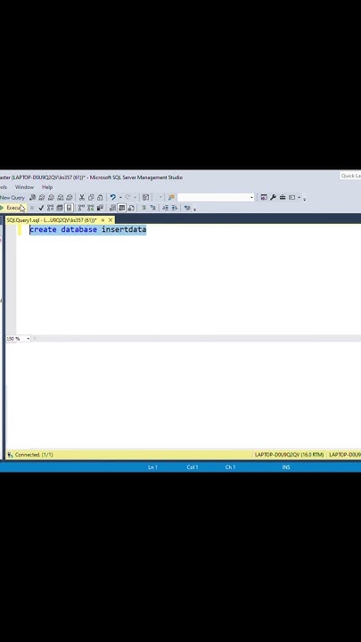 Create Data Base In Ms Sql Server Codingyoutubeshorts Programming Ytshorts Sqlserver Youtube 
