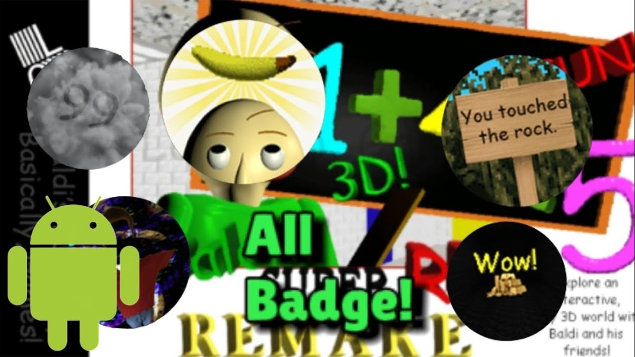 Roblox Baldi's Super RP REMAKE ALL BADGE! - YouTube