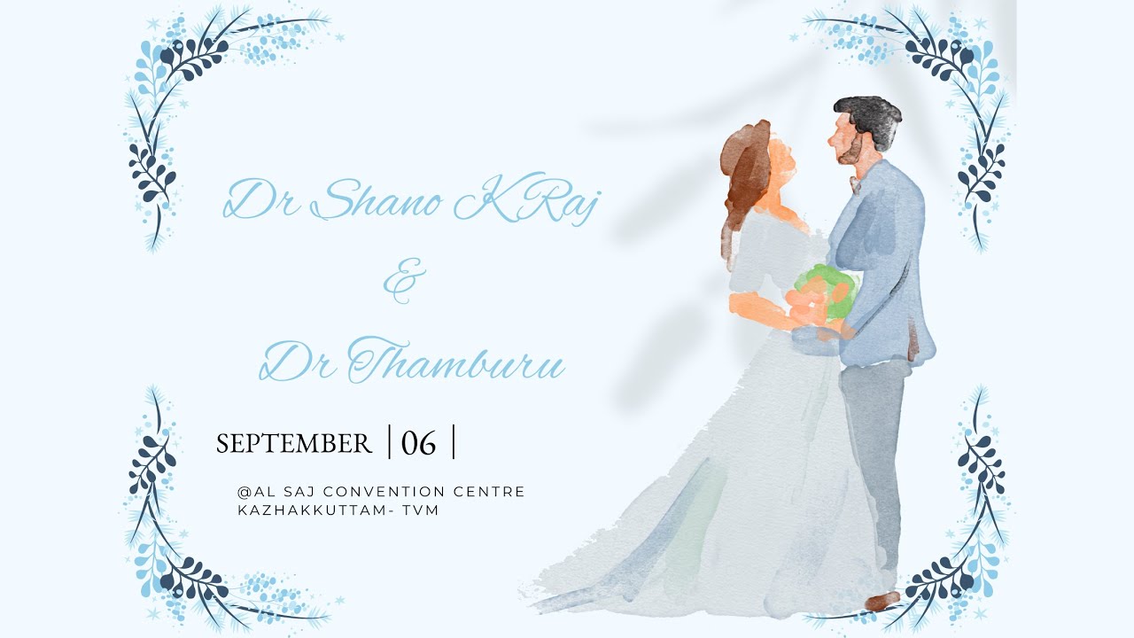 Dr SHANO & Dr THAMBURU | WEDDING Live Streaming - YouTube