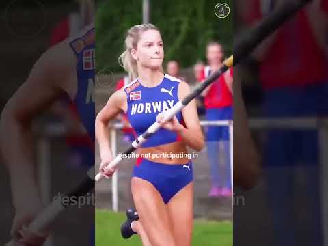 🇳🇴 Embla Matilde Njerve 😍 Cute Athletic girl slow motion #shorts #slowmotion #polevault