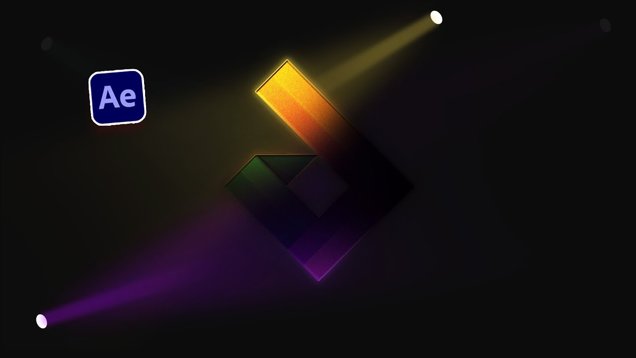 3D Neon Spotlight Logo Animation After Effects Tutorial - YouTube