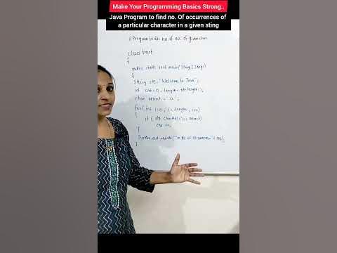 Java Program To Find The Number Of Occurrences Of a Character In a String #shorts #youtubeshorts ...