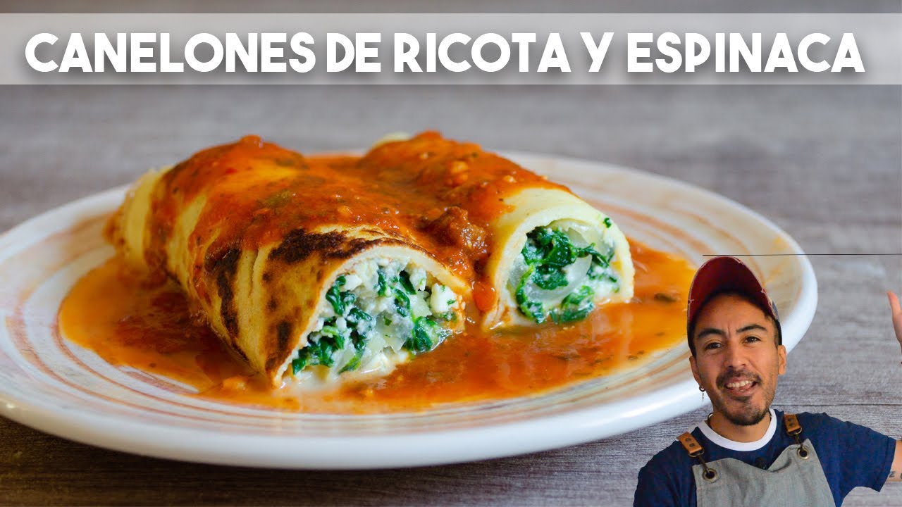 CANELONES DE RICOTA Y ESPINACA, para el almuerzo del domingo - YouTube