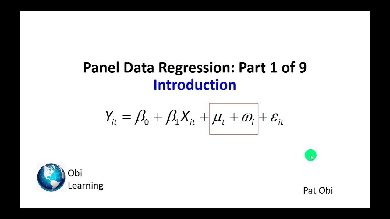 Panel Data Regression 1of9 - Introduction - YouTube