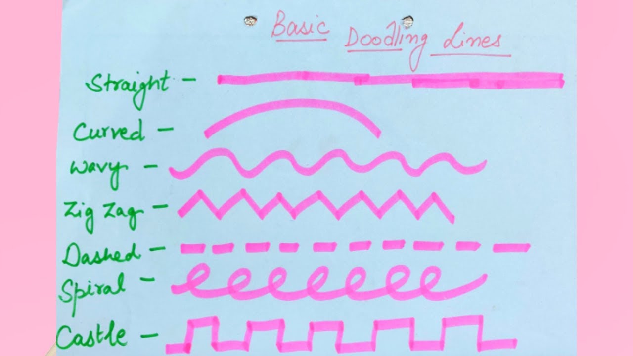 Basic Doodle Lines for kids/Easy Doodle Patterns - YouTube