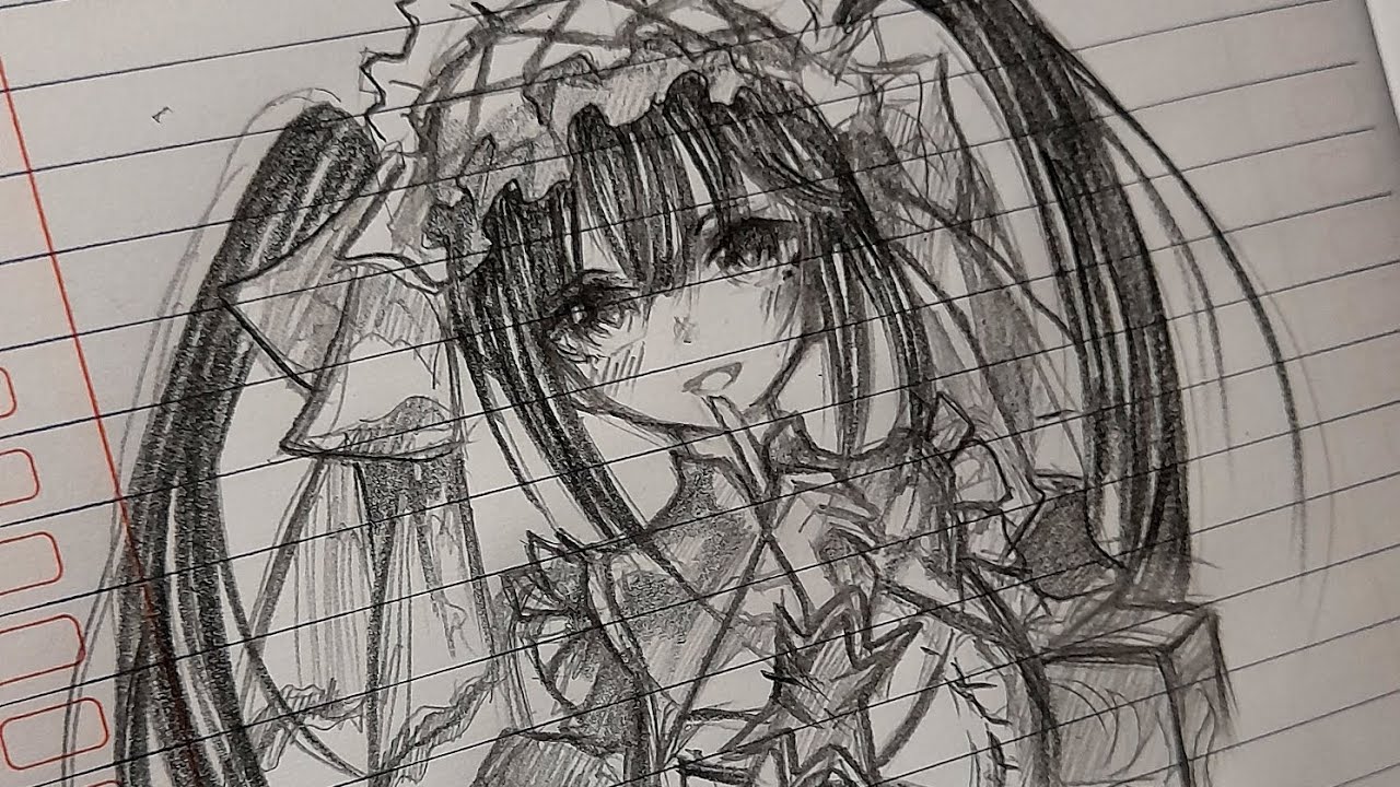 Kurumi tokisaki Speed drawing - YouTube