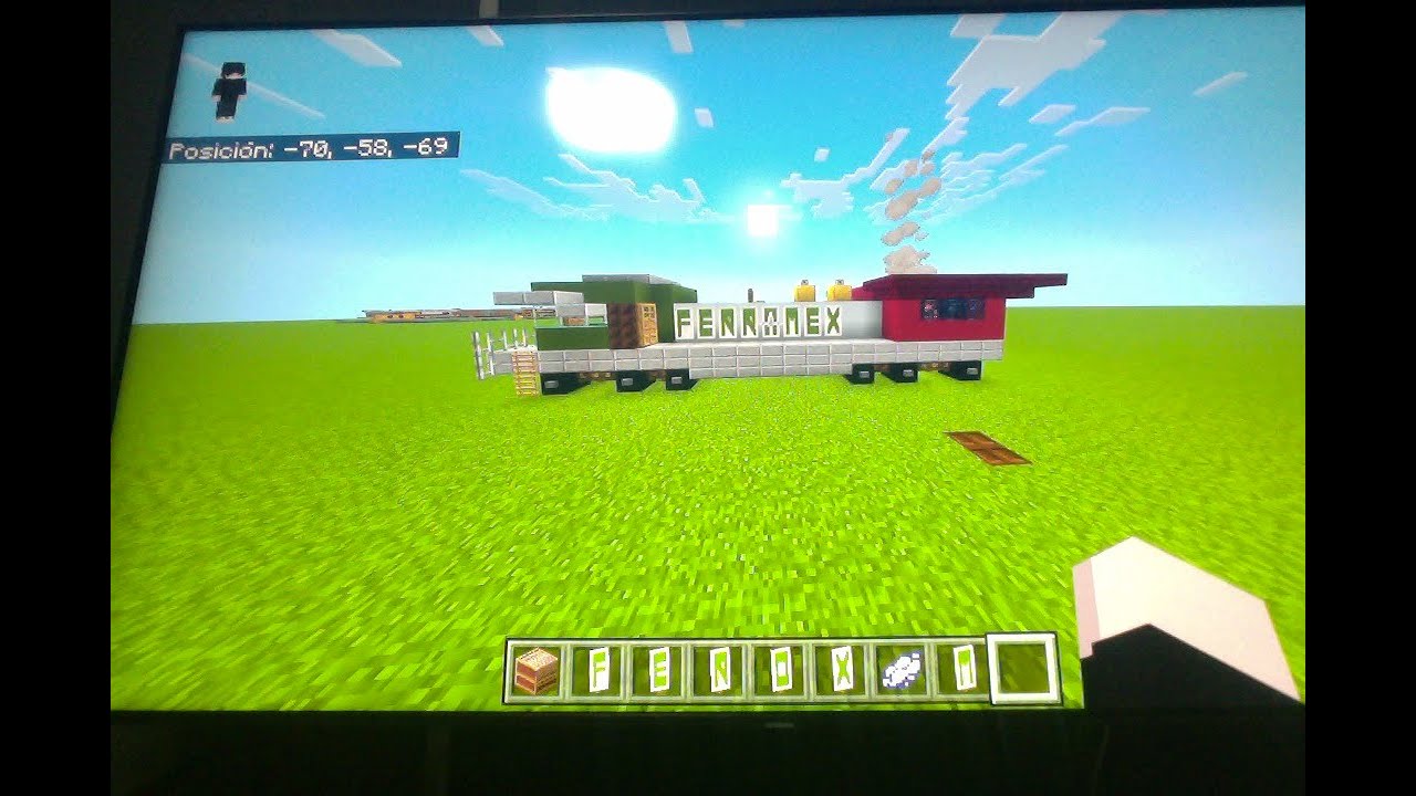 como hacer un tren ferromex en minecraft#3 - YouTube