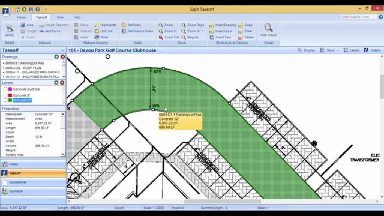 iSqFt Takeoff Video Series - Adding Curves to Area Measurements - YouTube