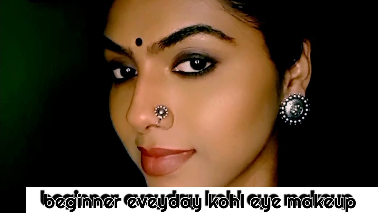 How to:Easy everyday Smudged Kohl look/Beginner Friendly Makeup @karti ...