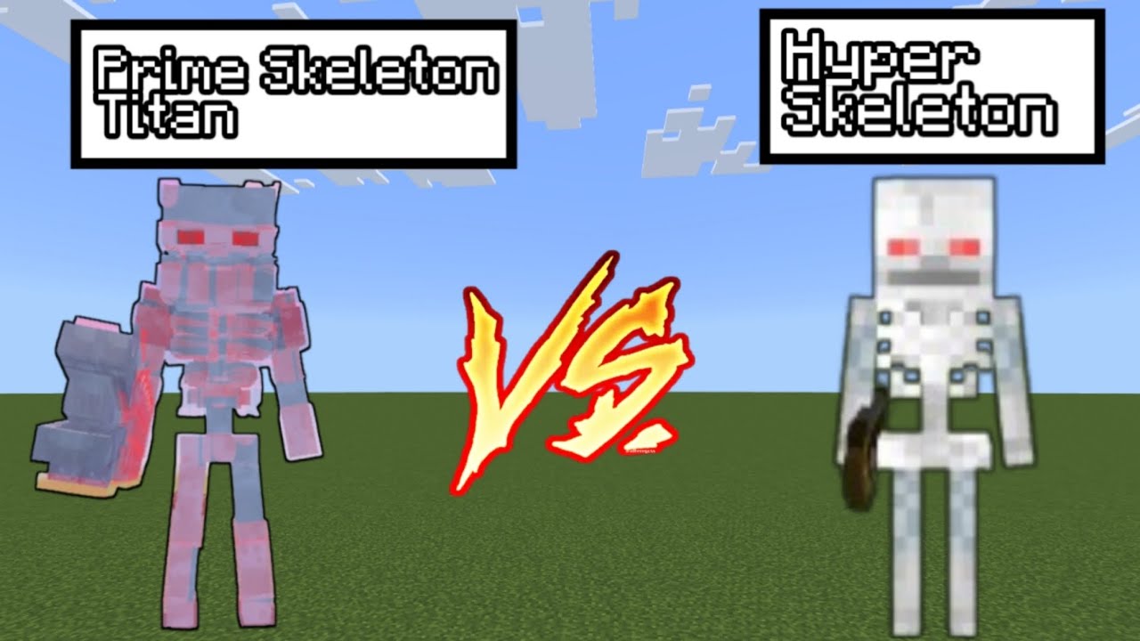Prime Skeleton Titan vs Hyper Skeleton In Minecraft - Minecraft Mob ...