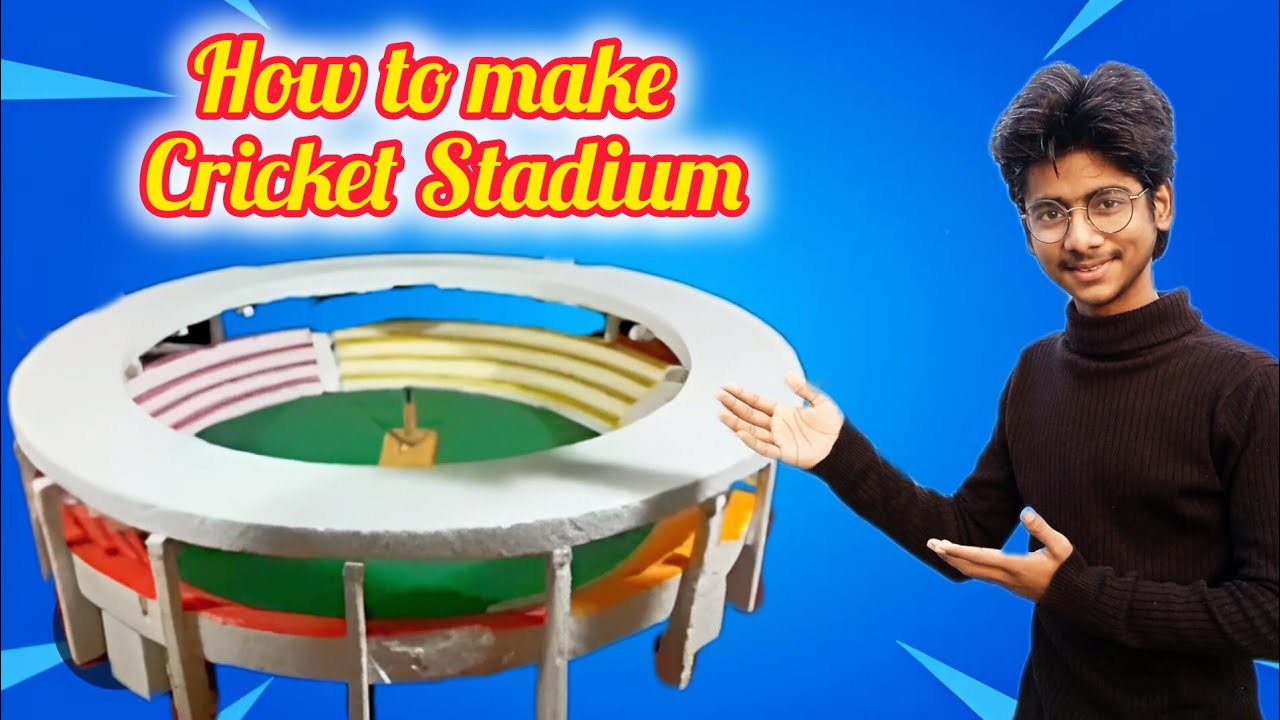How To| Make a | Cricket Stadium Model | with tharmacool - YouTube