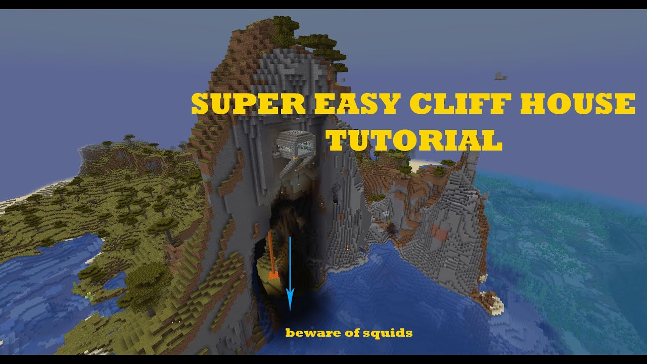 Minecraft cliff house - Simple and easy tutorial - It's worth it? - YouTube