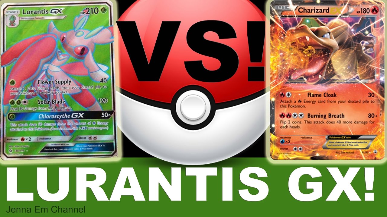 Pokemon Lurantis GX VS Charizard EX! Jenna Em PTCGO - YouTube