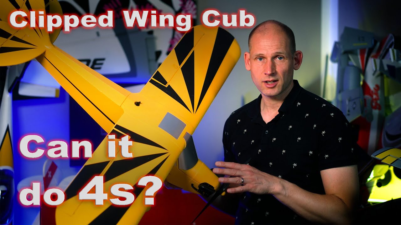E-Flite Clipped Wing Cub - Can it do 4s? - YouTube