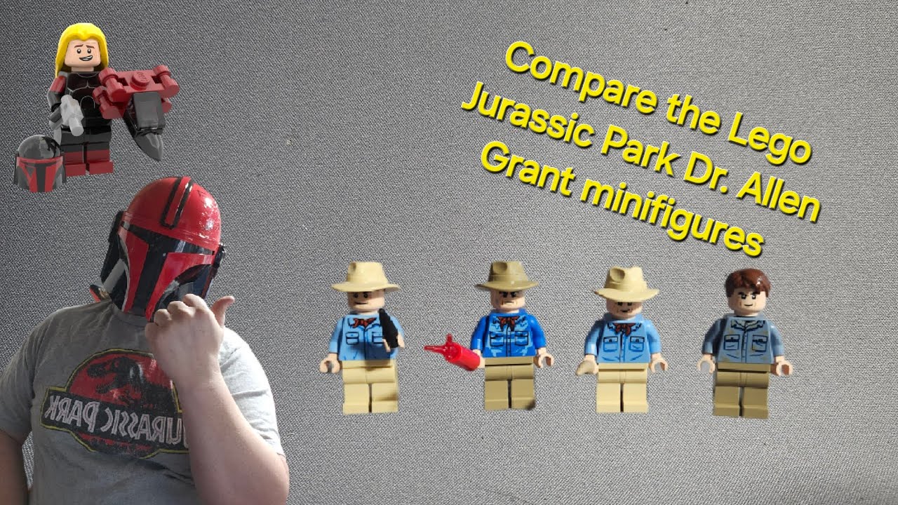 Let's compare the Lego Jurassic Park Dr. Allen Grant minifigures # ...