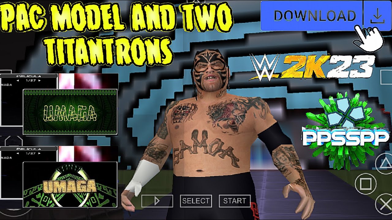 Umaga Pac Model and Two Titantrons for 2K23/SVR 2011 PPSSPP - YouTube