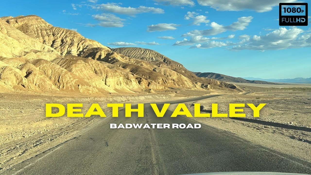 SCENIC DRIVE THROUGH THE DEATH VALLEY BADWATER BASIN ROAD, USA ROADTRIP ...